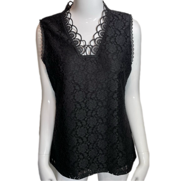 Karl Lagerfeld | Tops | Karl Lagerfeld Paris Vneck Lace Top | Poshmark